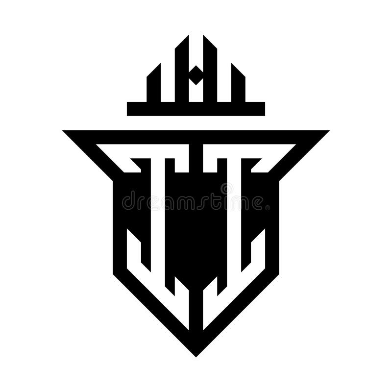 Initial Two Letter Ii Shield Unique Logo Stock Vector - Illustration of ...