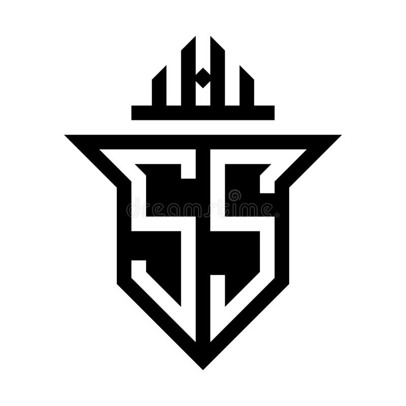 Initial Two Letter Ss Shield Unique Logo Stock Vector - Illustration of ...