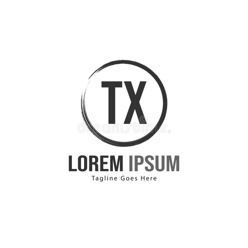 Initial TX Logo Template with Modern Frame. Minimalist TX Letter Logo ...