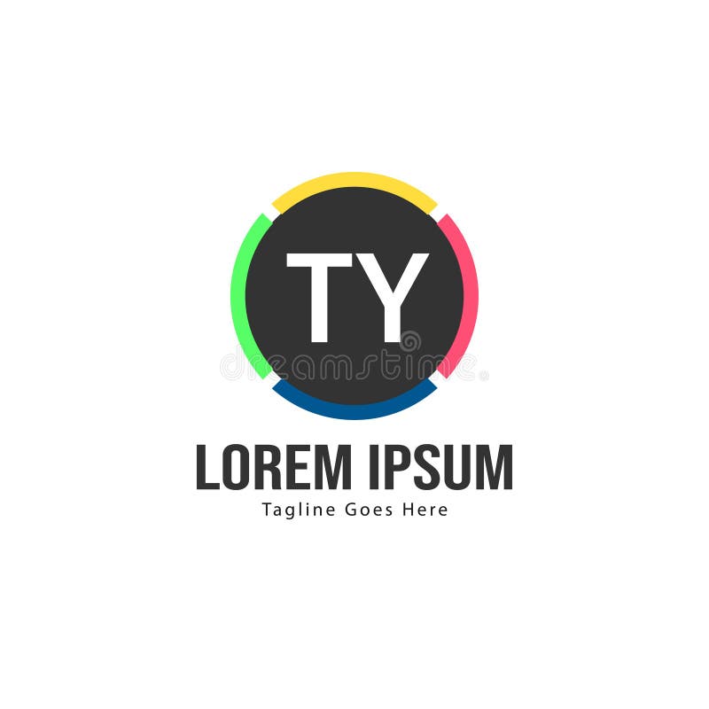 Initial TY Logo Template with Modern Frame. Minimalist TY Letter Logo ...