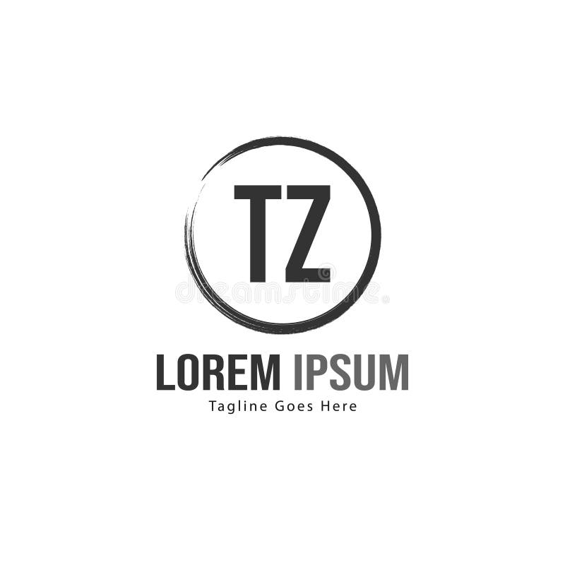 Initial TZ Logo Template with Modern Frame. Minimalist TZ Letter Logo ...