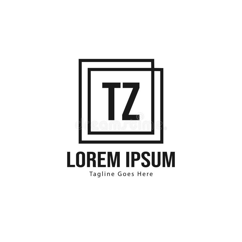 Initial TZ Logo Template with Modern Frame. Minimalist TZ Letter Logo ...