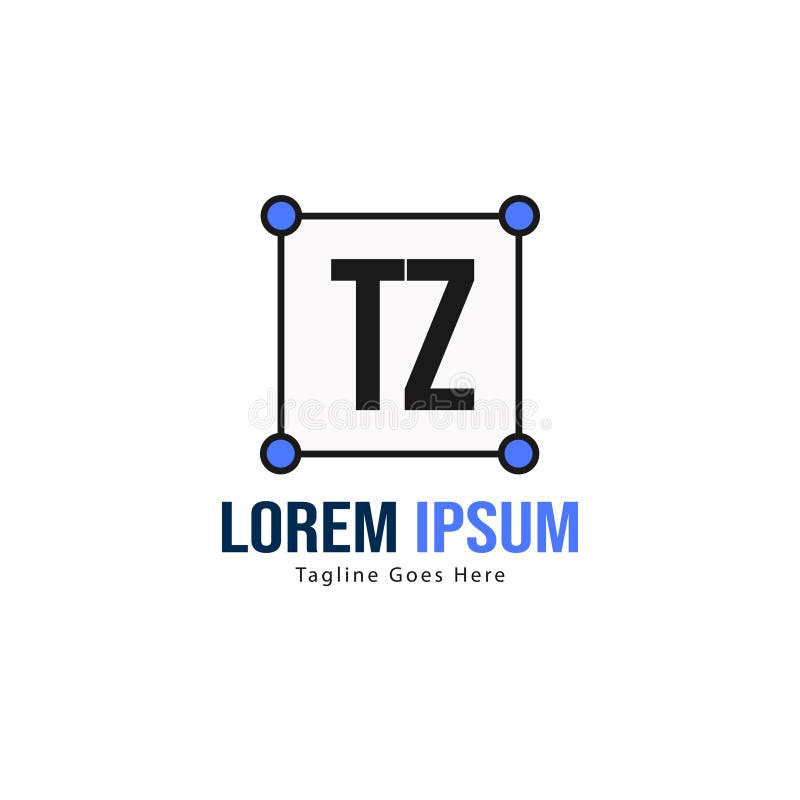 Initial TZ Logo Template with Modern Frame. Minimalist TZ Letter Logo ...