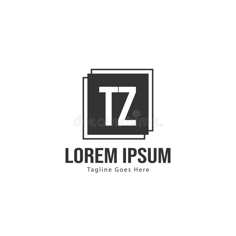 Initial TZ Logo Template with Modern Frame. Minimalist TZ Letter Logo ...