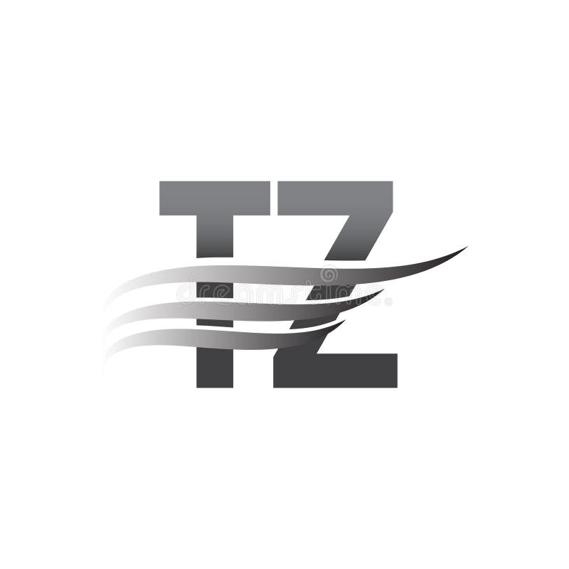 Initial TZ Wing Logo, Grey Color Vector Logotype, Logo for Company Name ...
