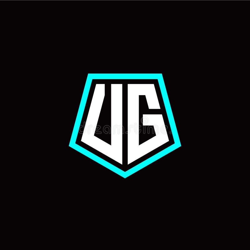 Initial U G Letter with Polygon Modern Style Logo Template Vector Stock ...