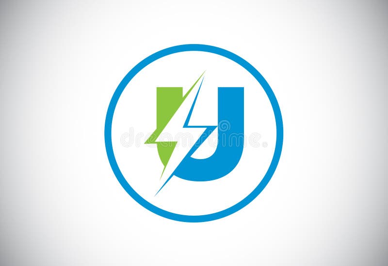 Initial U Letter Logo Design with Lighting Thunder Bolt. Electric Bolt ... Initial U Letter Logo Design with Lighting Thunder Bolt. Electric Bolt ...