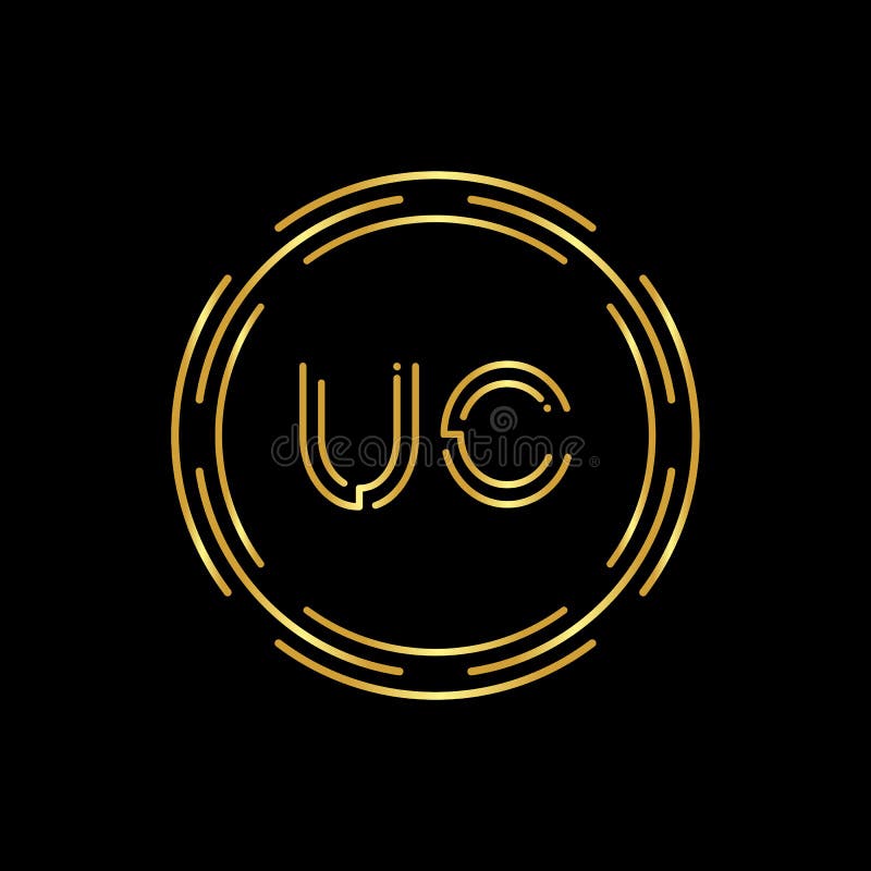 Initial UC Logo Creative Typography Vector Template. Digital Abstract ...