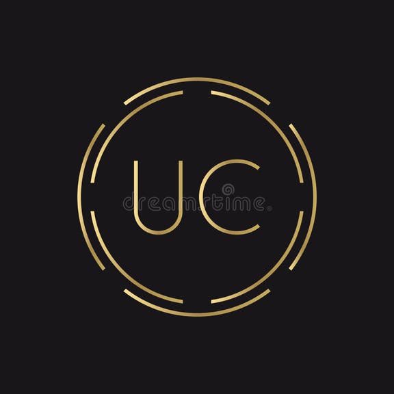 Initial UC Logo Creative Typography Vector Template. Digital Abstract ...