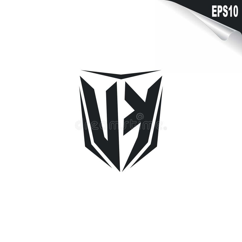 Initial UK Logo Design with Shield Style, Logo Business Branding Stock ...