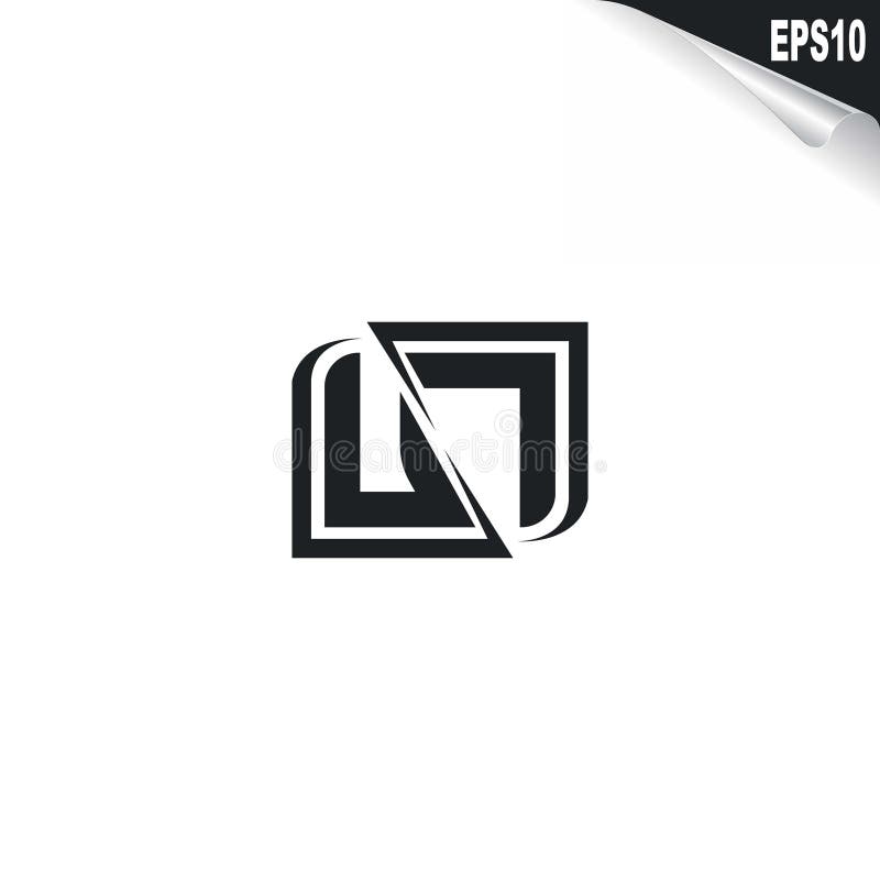 Initial UL Logo Design with Shape Style, Logo Business Branding Stock ...