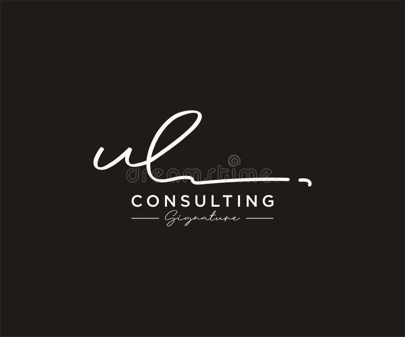 Initial UL Signature Logo Collection Template Vector. Hand Drawn ...