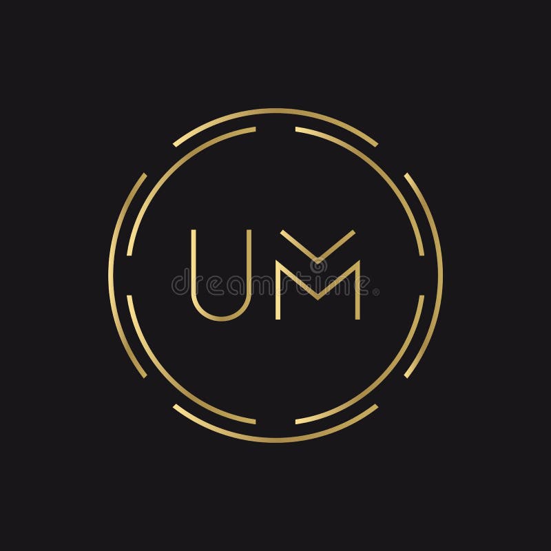 Initial UM Logo Creative Typography Vector Template. Digital Abstract ...