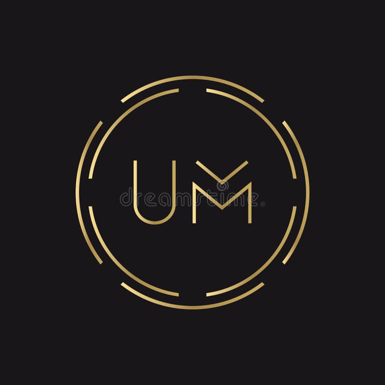 Initial UM Logo Creative Typography Vector Template. Digital Abstract ...