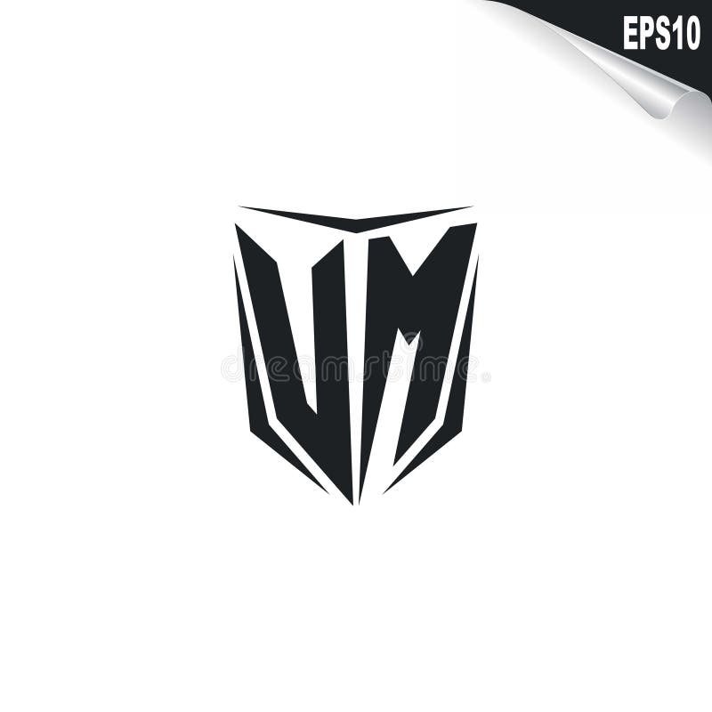Initial UM Logo Design with Shield Style, Logo Business Branding Stock ...