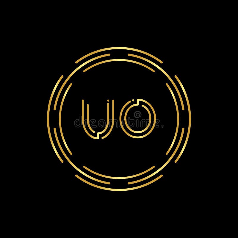 Initial UO Logo Creative Typography Vector Template. Digital Abstract ...