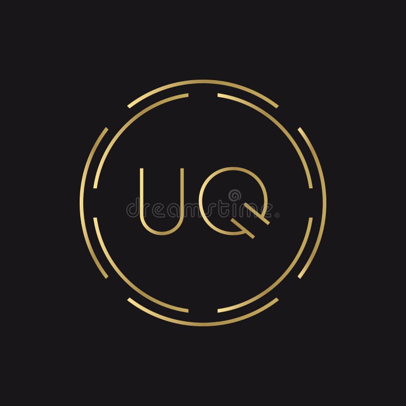 Initial UQ Logo Creative Typography Vector Template. Digital Abstract ...