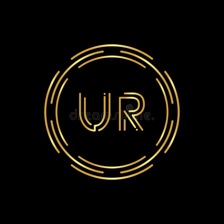 Initial UR Logo Creative Typography Vector Template. Digital Abstract ...