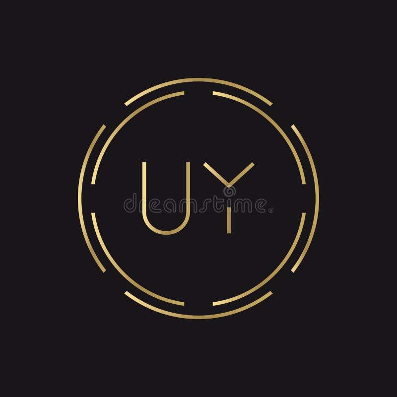 Initial UY Logo Creative Typography Vector Template. Digital Abstract ...