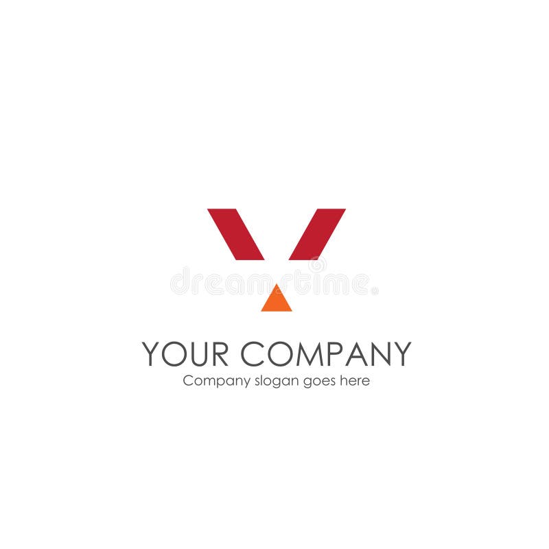 Initial V Logo Design with Triangle Concept Stock Vector - Illustration ...