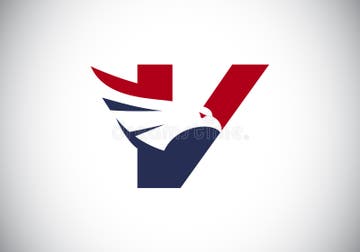 Eagle Letter V Shape Stock Illustrations – 153 Eagle Letter V Shape ...