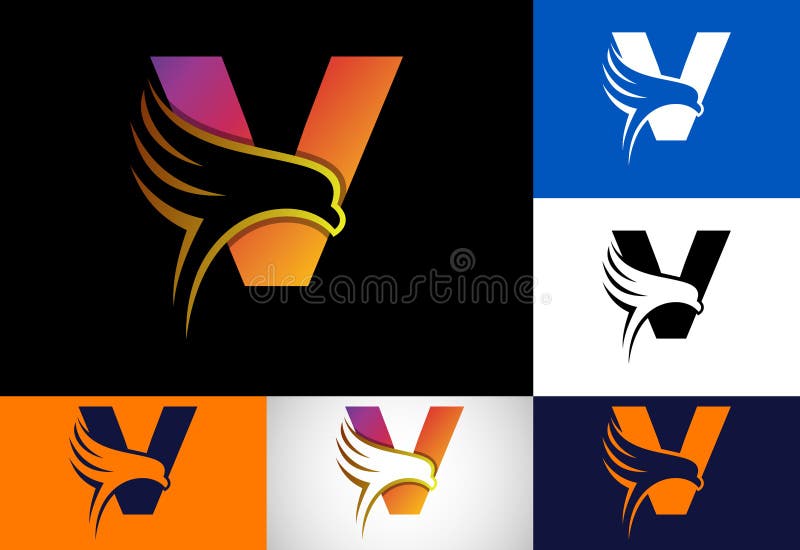 Eagle Letter V Shape Stock Illustrations – 153 Eagle Letter V Shape ...