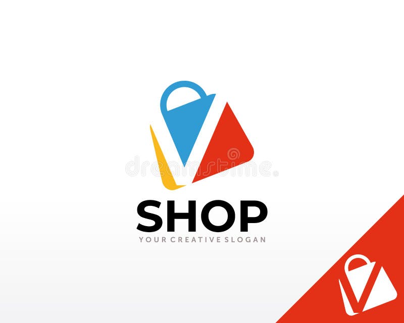 Initial V Online Shop Logo. Good Shop Logo Design Vector Stock Vector ...
