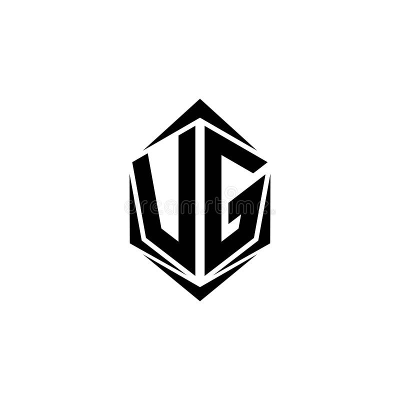 Initial VG Logo Design with Shield Style, Logo Business Branding Stock ...