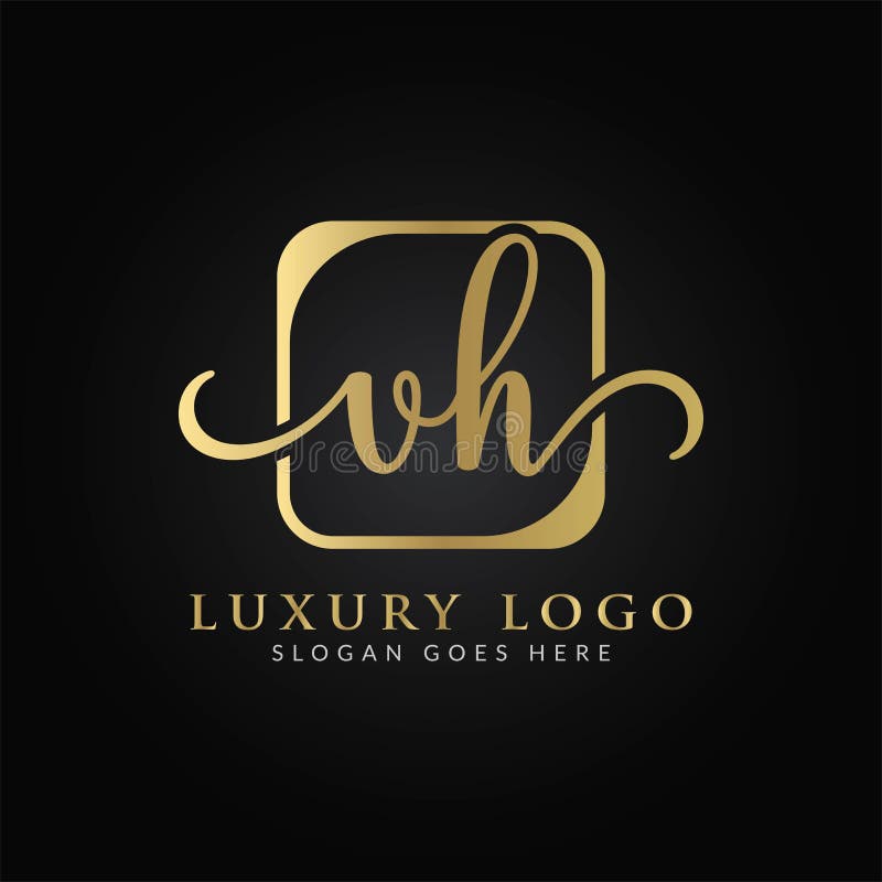 Initial VH Letter Logo Modern Typography Vector Template. Creative ...