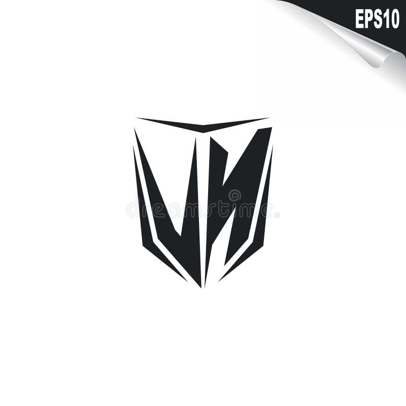 Initial VN Logo Design with Shield Style, Logo Business Branding Stock ...