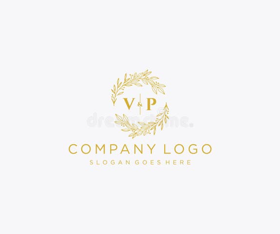 Initial VP Letters Floral Frames. Monogram Wedding, Wedding Invitation ...