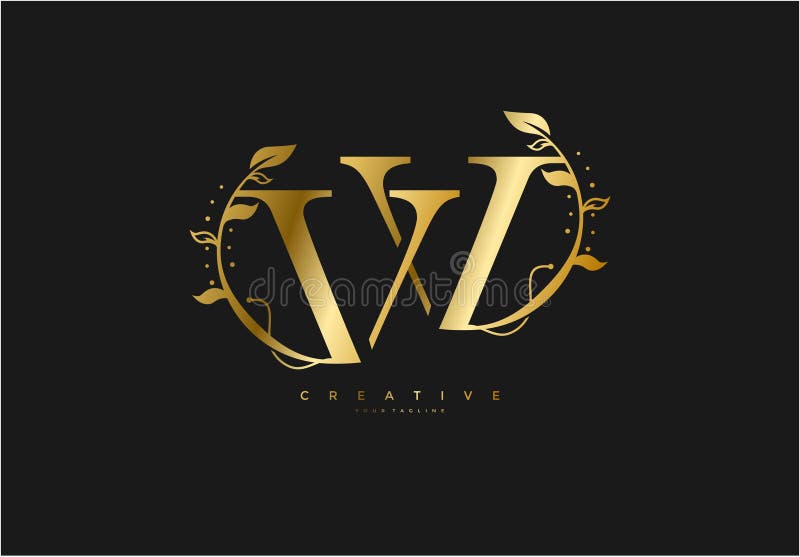 Initial VV Letter Linked Swoosh Rounded Monogram Logotype Stock Vector ...