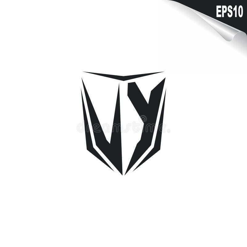 Initial VY Logo Design with Shield Style, Logo Business Branding Stock ...
