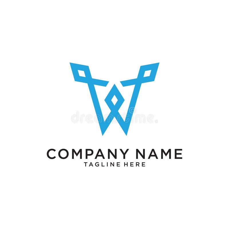 Initial W Letter Logo Design Vector Template Stock Vector ...