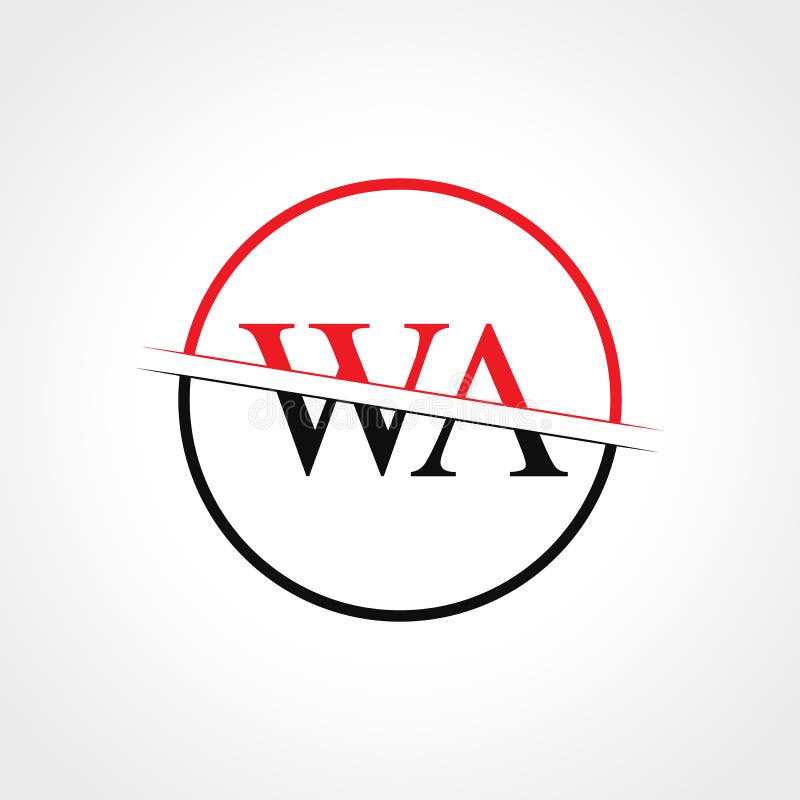 Initial WA Letter Linked Logo. Creative Letter WA Logo Design Vector ...