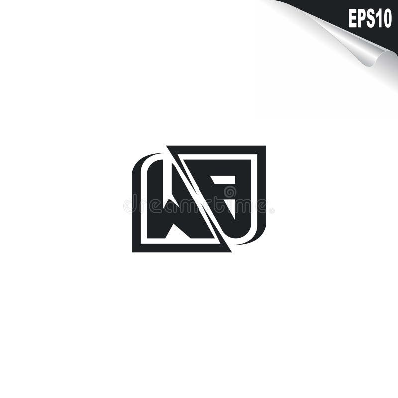 Initial WB Logo Design with Shape Style, Logo Business Branding Stock ...