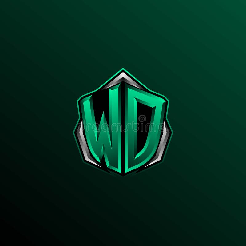Initial WD Logo Design, Initial WD Logo Design with Shield Style, Logo ...