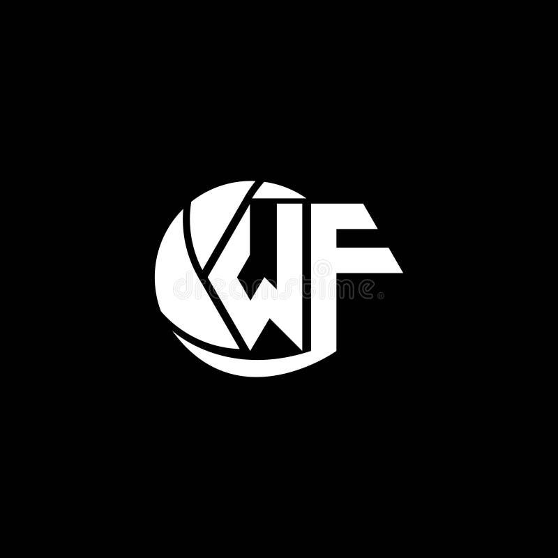 Initial WF Logo Design Geometric and Circle Style, Logo Business ...
