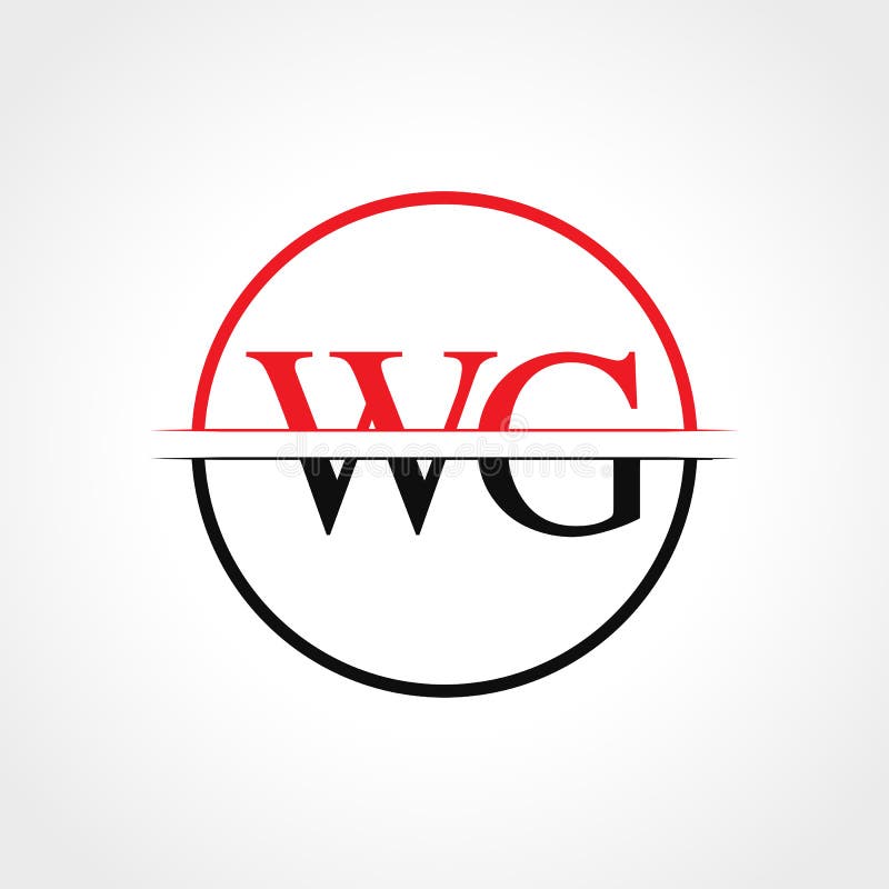 Initial WG Letter Linked Logo. Creative Letter WG Logo Design Vector ...
