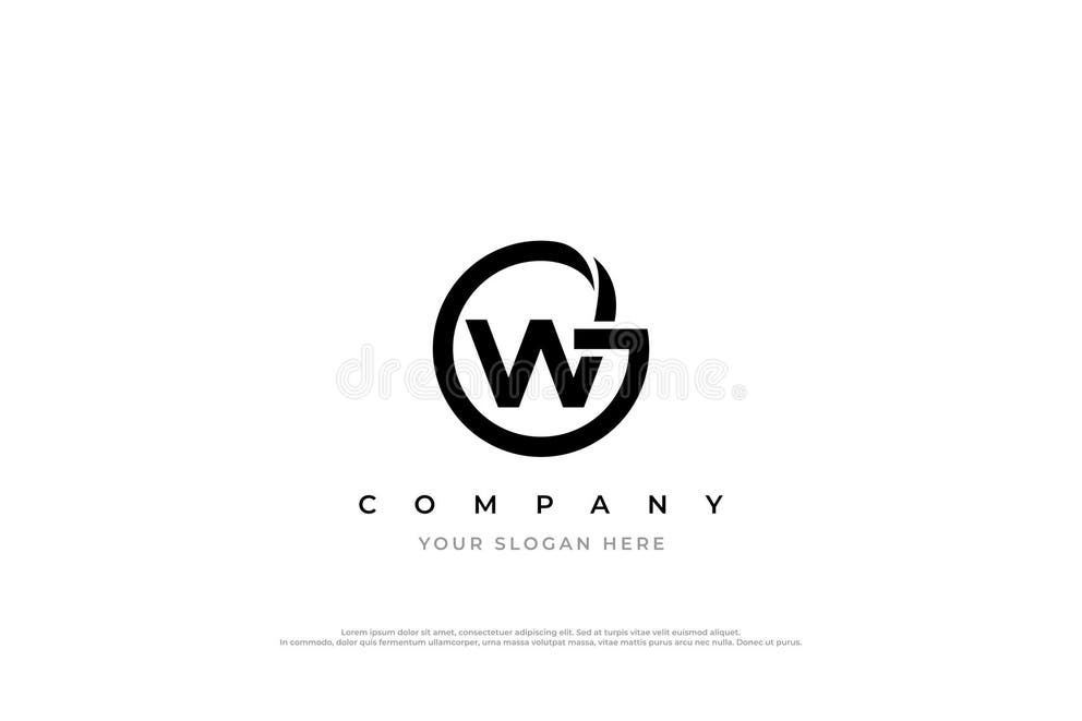 Initial WG Monogram Logo Design Stock Vector - Illustration of sign ...