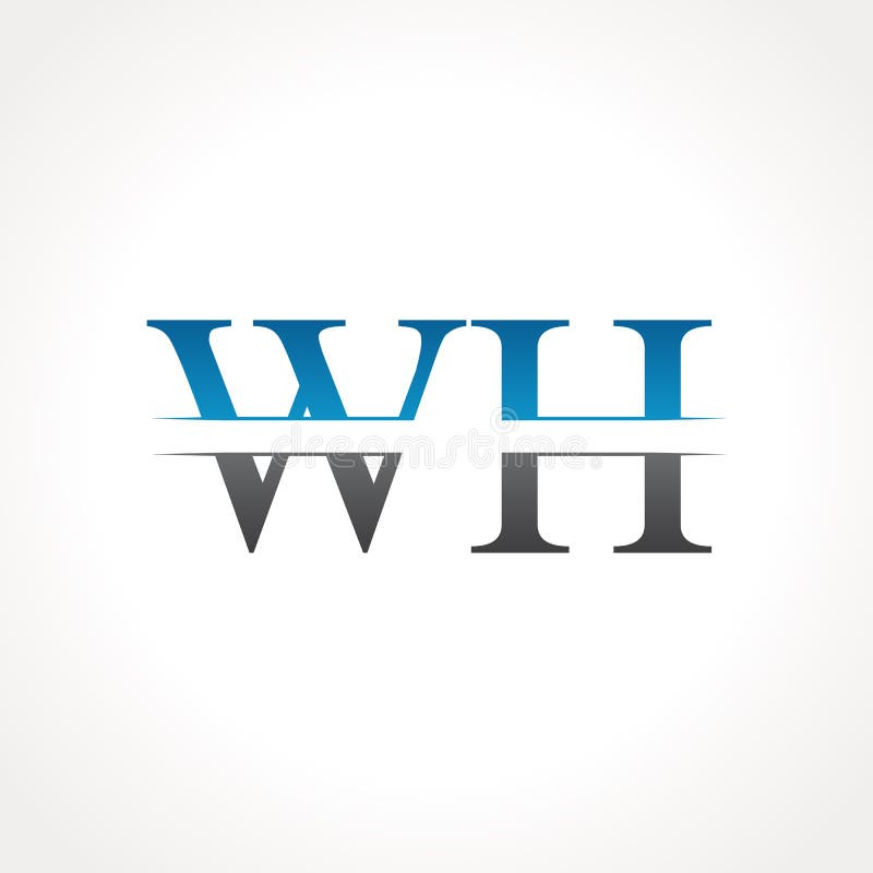 Initial WH Letter Linked Logo. Creative Letter WH Logo Design Vector ...