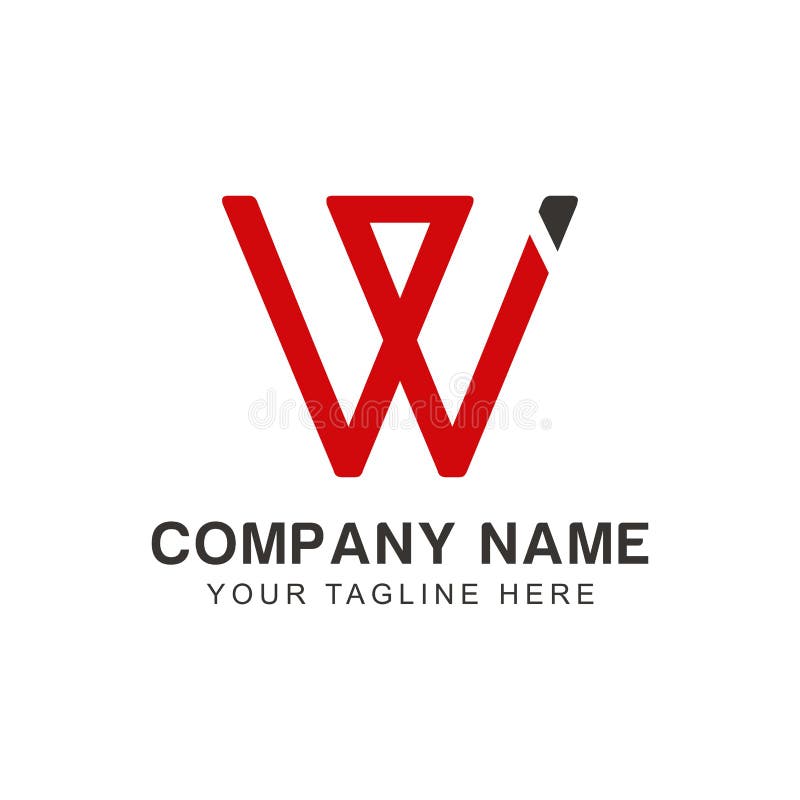 Initial WI Logo Monogram Design Modern Template Stock Vector ...