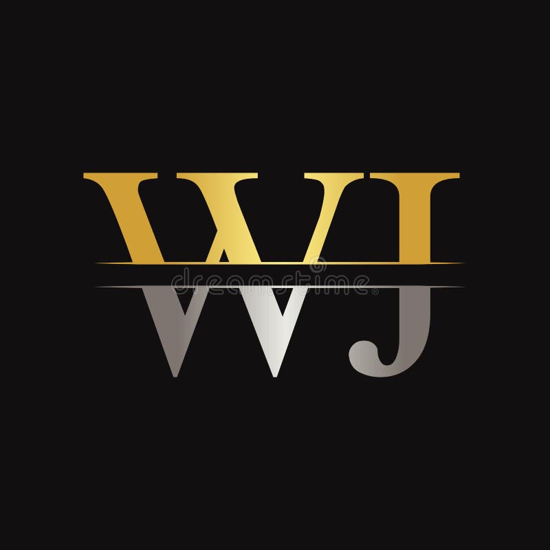 Initial WJ Letter Linked Logo. Creative Letter WJ Logo Design Vector ...
