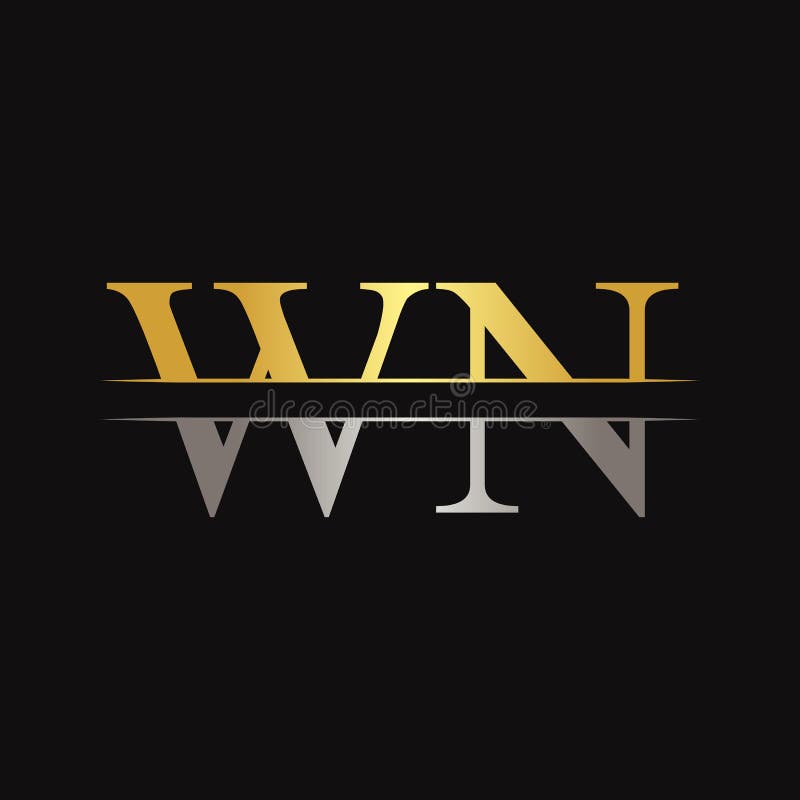 Initial WN Letter Linked Logo. Creative Letter WN Logo Design Vector ...