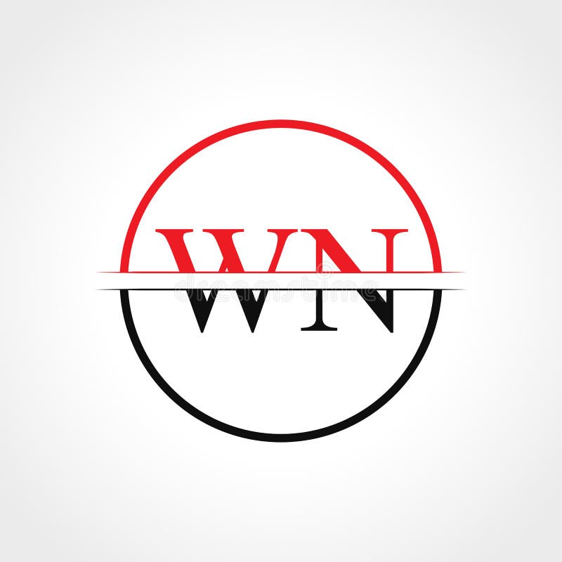 Initial WN Letter Linked Logo. Creative Letter WN Logo Design Vector ...