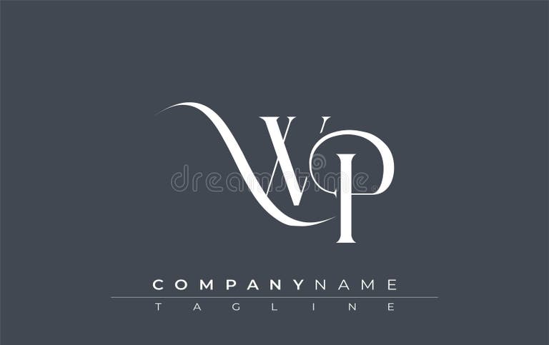 Initial WP Logo Design Vector Stock Vector - Illustration of font ...
