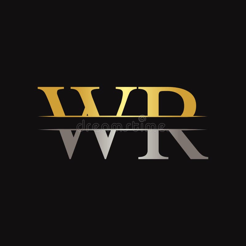 Initial WR Letter Linked Logo. Creative Letter WR Logo Design Vector ...