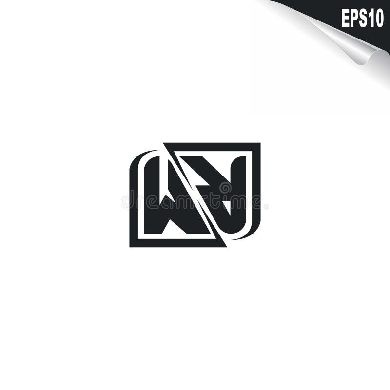 Initial WR Logo Design with Shape Style, Logo Business Branding Stock ...