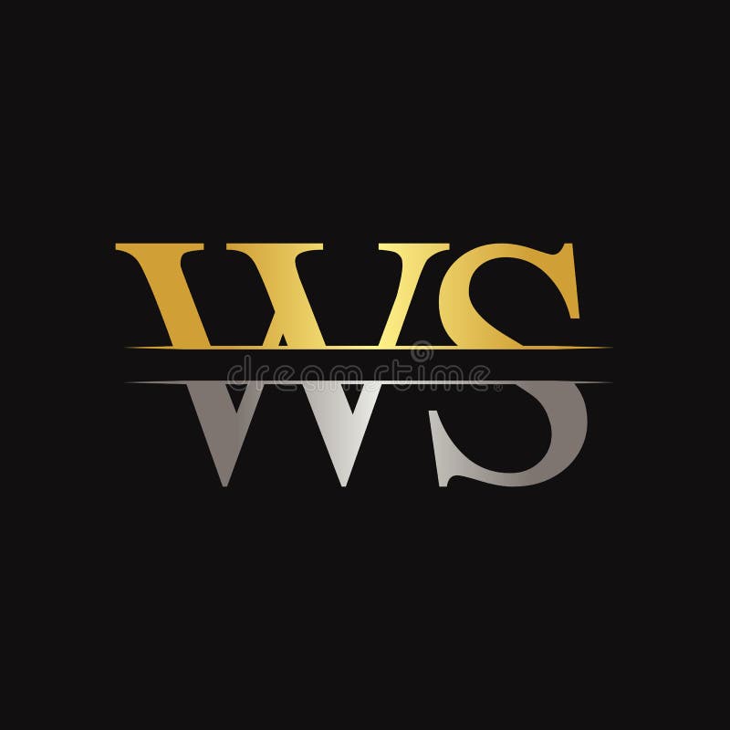 Initial WS Letter Linked Logo. Creative Letter WS Logo Design Vector ...