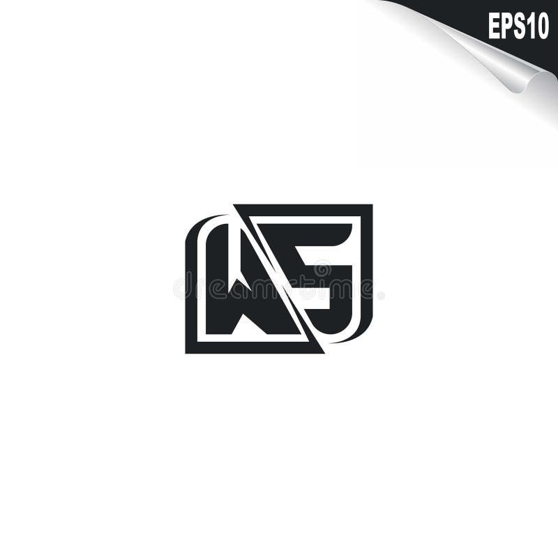 Initial WS Logo Design with Shape Style, Logo Business Branding Stock ...